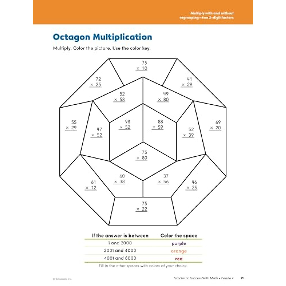 Scholastic Success with Math Grade 4 Workbook