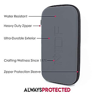 MDF Stethoscope Hard Case for Classic Cardiology, MD One® and Acoustica® Stethoscopes, Reflex Hammers, Sphygmomanometers, Penlights - Mesh Pocket for Doctor & Nurse Accessories - Large (MDFSCL12)