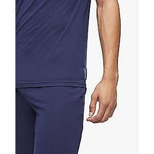 Calvin Klein Men's Ultra-Soft Modern Modal Lounge Crewneck T-Shirt, Blue Shadow, Extra Large