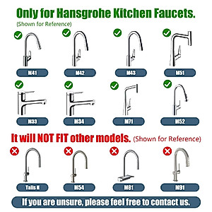 88624000 Kitchen Faucet Hose Replacement Part for Hansgrohe Pull Down Spray Hose 95507000 95506000, 59-inch