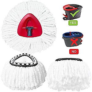 Mop Replacement Heads 3 Pack, with 1 Mop Replacement Base, Commercial Mop Replacement Heads