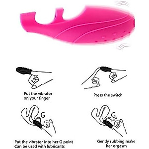 Travel Finger Vibrators - Waterproof Small Massage Toy Mini VibratoQuite Soft Silicone Finger Massage J1