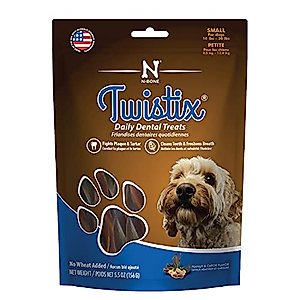 Twistix 5.5-Ounce Dental Chew Treat, Peanut And Carob Flavor, Small