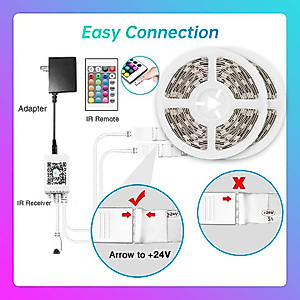 100ft Bluetooth LED Strip Lights, SMD5050 Music Sync LED Lights Strip, RGB Color Changing LED Lights with Remote,Smart Phone APP Control, LED Lights for Bedroom,TV,Room DIY (APP+Remote +Mic/50ftx2)