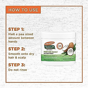 Palmers Coconut Oil Moisture Gro Hairdress Jar 5.25 Ounce (155ml) (Value Pack of 2)