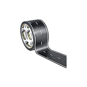 PlayTape Road Tape for Toy Cars - Sticks to Flat Surfaces; No Residue; 60 ft. x 2 in. Black Roadway