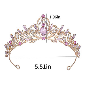 Kamirola Crystal Crowns and Tiaras Headband for Girl or Women Birthday Party Wedding Prom Bridal Christmas Valentine