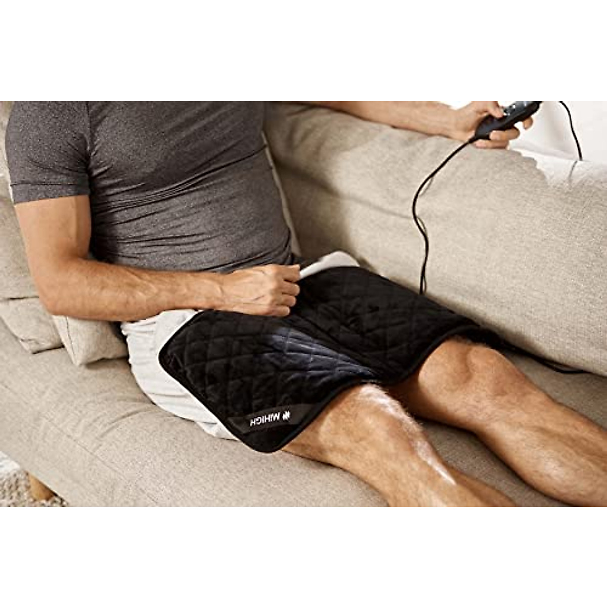 MiHIGH Infrared Heating Pad for Back and Shoulder Pain, Weighted Heat Pad with Temperature Controller for Cramps Relief, Infrared Heat Therapy for Pain Relief