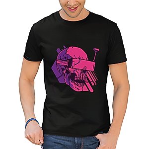 Unique Gift Idea for Drone Pilots Skull FPV Goggles Men Women Black Multicolor T shirt