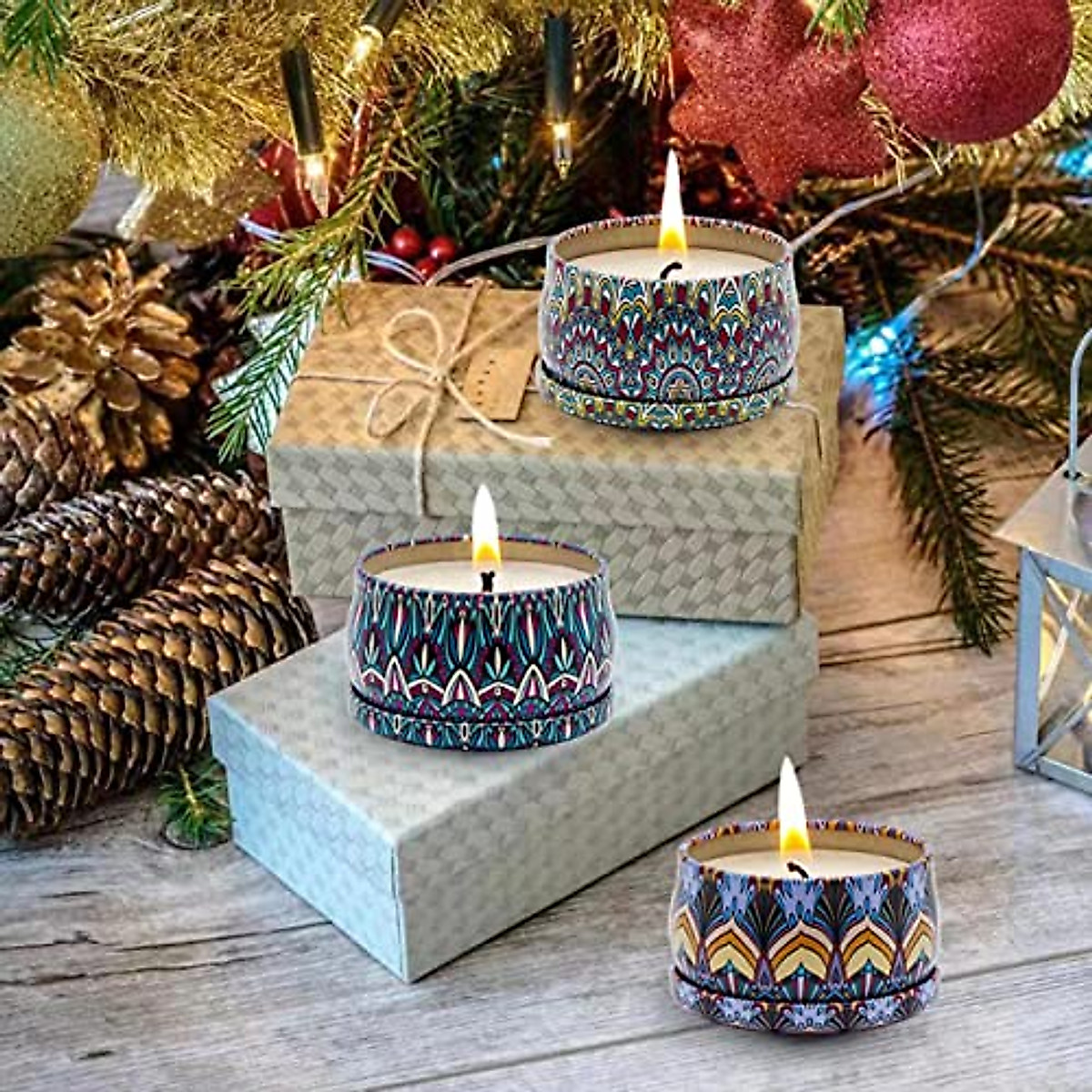 12 Pack Scented Candles Gift for Families and Her,2.2OZ Make with Natural Soy Wax and Oils Aromatherapy Candles with Various Fragrances