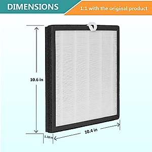Lhari G3 Air Purifier Replacement Filter, Compatible with AMEIFU G3 Sferf-30 (FXAP2W) Air Purifier, VEWIOR A3 A3N Air Purifier and Tailulu HQZZ-260, 3-in-1 H13 True HEPA Air Cleaner Filter, 2 Pack