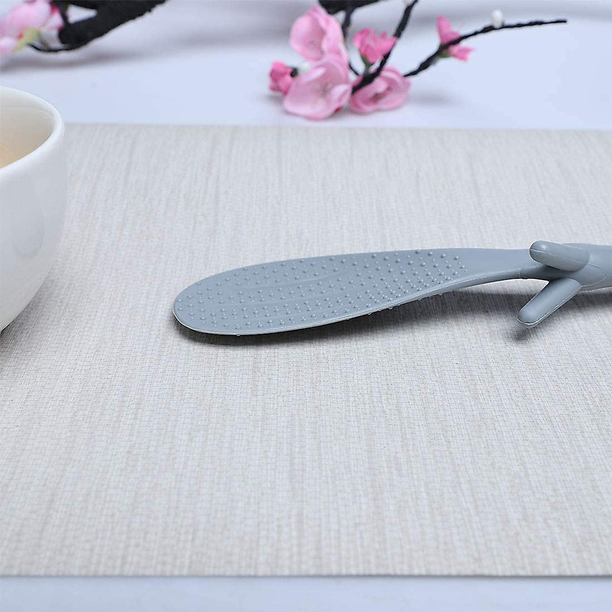 Plastic Squirrel Shaped Non Stick Rice Paddle Spoon Gray