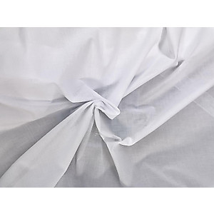 100% Cotton Voile - Pure White - Fabric by The Yard