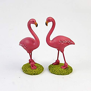 NOLITOY 1pc Birds Art Wedding Decor Plant Garden Figure Flamingo Small Terrarium Figurine Potted Plant Decoration Figurines Home Decor Cake Toppers Kids Decor Miniature Child Animal