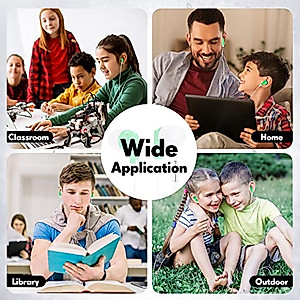 Yunsailing 100 Packs Earbuds Bulk Classroom Headphones Pack Individually Bagged 3.5 mm in-Ear Earphones with Wire for Students Adult Schools Hospitals Hotels Library Museums MP3 Gift (Green)