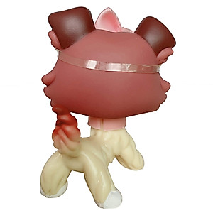 Junior Pet Shop lps Collie 1262, lps Collie Red and Tan Collie Two Different Eyes Collie with lps Accessories Bow Collar Kids Gift