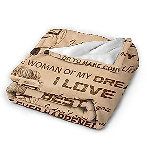 Ghyruio for Wife Birthday for Her Wife Gifts from Husband Romantic Weeding Gift for Women to My Wife Flannel Throw Blankets for Valentines Mothers Day