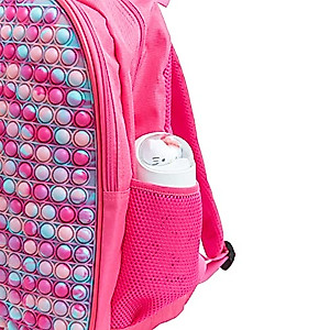 WPNAKS Pop Backpack, Fidget Pop-On-It Backpack for Kids Girls Boys, Silicone Waterproof Backpack School Book Bags (A)