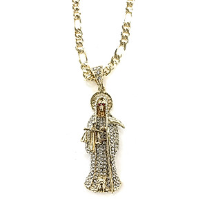 Santa Muerte Pendant/Chain Set