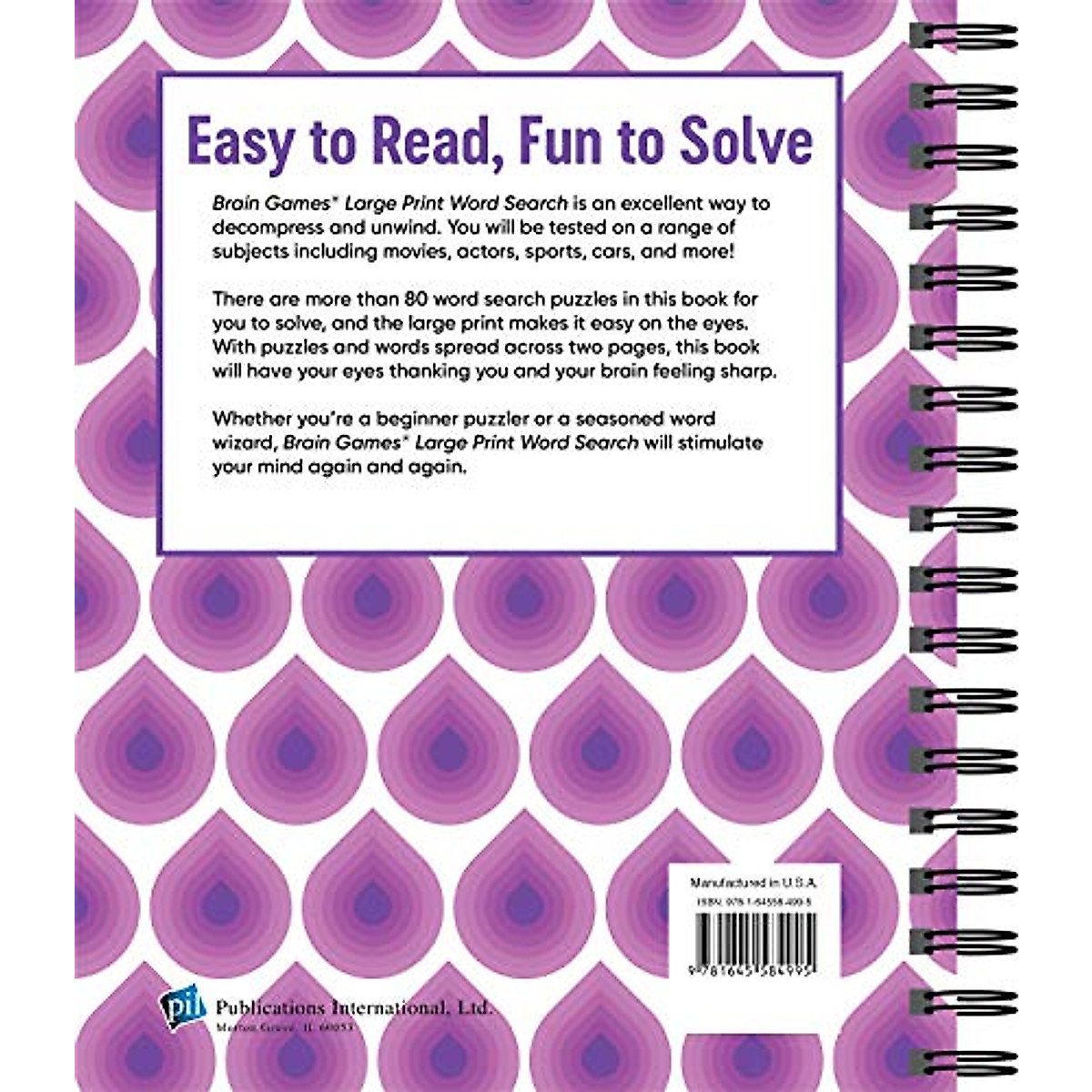 Brain Games - Large Print Word Search (Swirls)