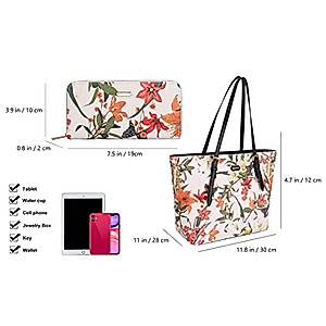 Women Fashion Synthetic Leather Handbags for Women Large Tote Shoulder Bags Top Handle Satchel Designer Tote Shoulder Satchel Purse Set of 2pcs