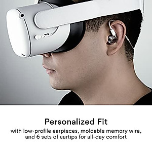 MEE audio M6 VR Multiplatform in-Ear Earphones with Headset Microphone for PS5, Xbox, Nintendo Switch, PC; Also Includes Short Cable and mounting Bracket for Oculus Quest and Other VR Gaming Headsets