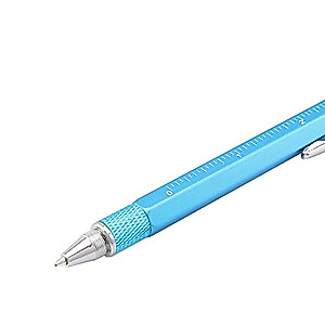 Shulaner 7 in 1 Metal Tech Tool Pen with Ruler, Bottle Opener, Phone Stand, Ballpoint Pen, Stylus and 2 Screw Driver, Multifunction Tool Fit for Men or Women, 4 Color, Pack of 4