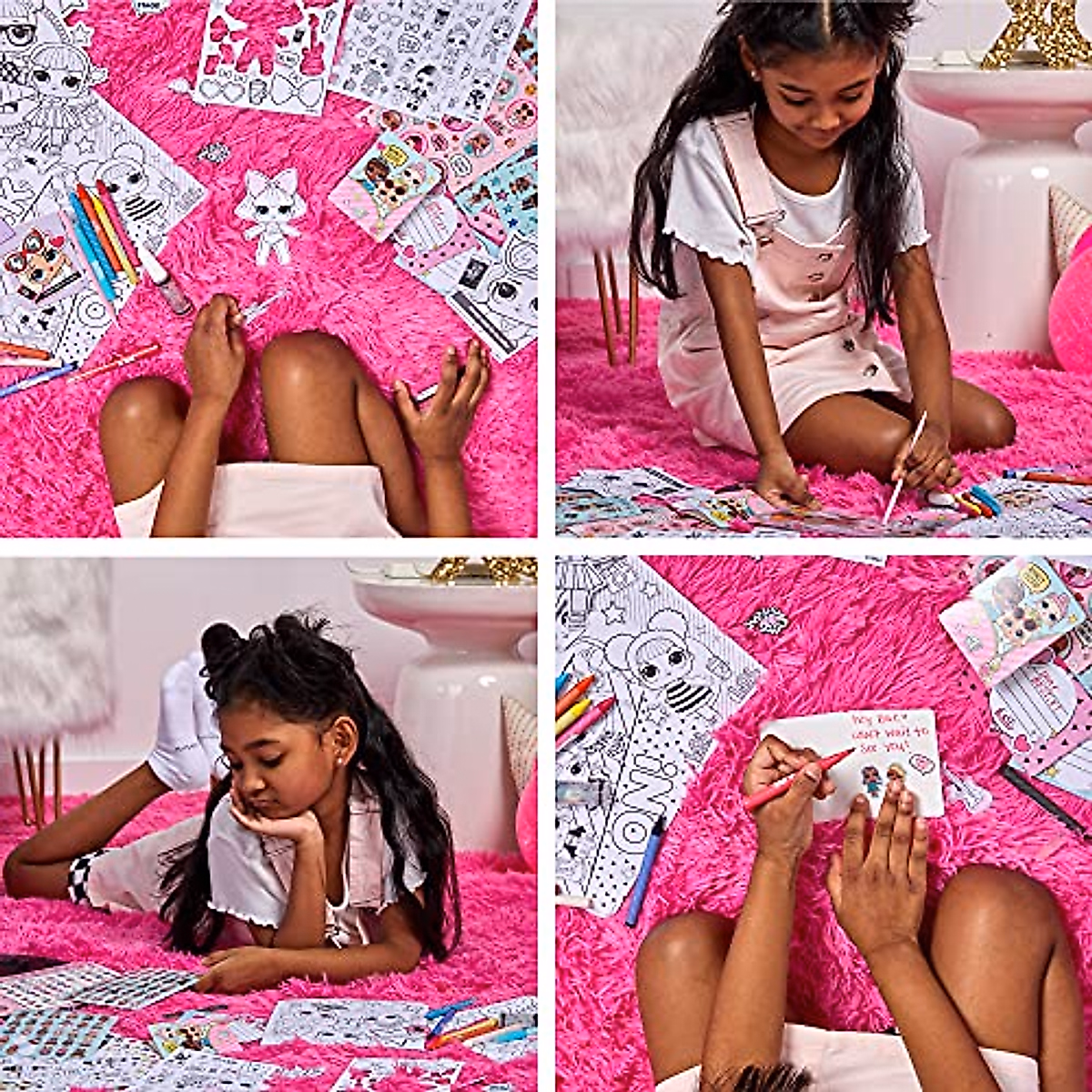 L.O.L. Surprise! Creativity Case by Horizon Group USA,Create, Play & Store,DIY Activity Case Including Paper Dolls,Coloring Pages,Makers,Crayons,Glitter Glue,Scratch Art,Stickers & More.Hot Pink