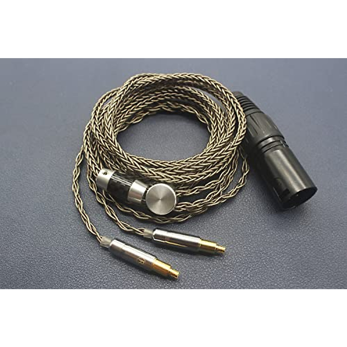 Youkamoo 4 Pin XLR Balanced 8 Core Silver Plated Braided Headphone Replacement Upgrade Cable for Audio-Technica ATH-MSR7b SR9 ATH-ESW990H ES770H ATH-ADX5000 AP2000 A2DC