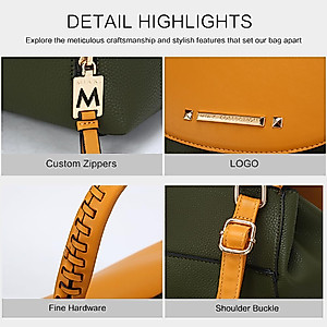 MKF Collection Backpack for Women Vegan Leather Bookbag Top Handle Bag Lady Fashion Pocketbook Travel bag Blush Charcoal by Mia k