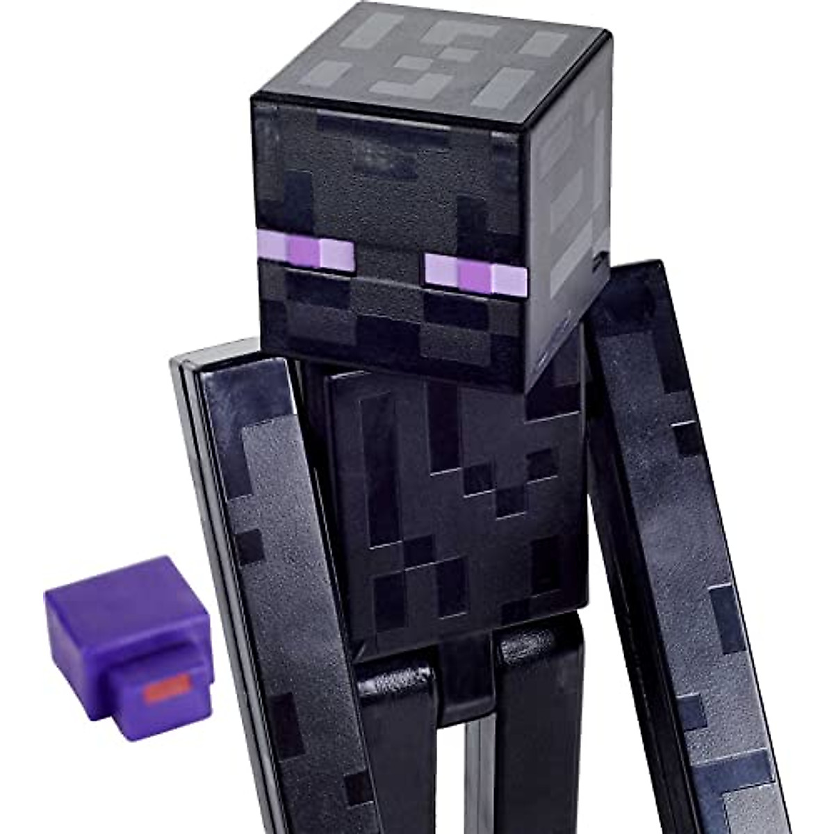Mattel Minecraft Craft-A-Block Enderman Figure, Authentic Pixelated Video-Game Characters, Action Toy to Create, Explore and Survive, Collectible Gift for Fans Age 6 Years and Older
