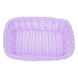 STOBAZA 1pc Purple Baskets Bins for Shelf Storage Organizing Woven Rope Basket for Living Room, Bedroom,Playroom