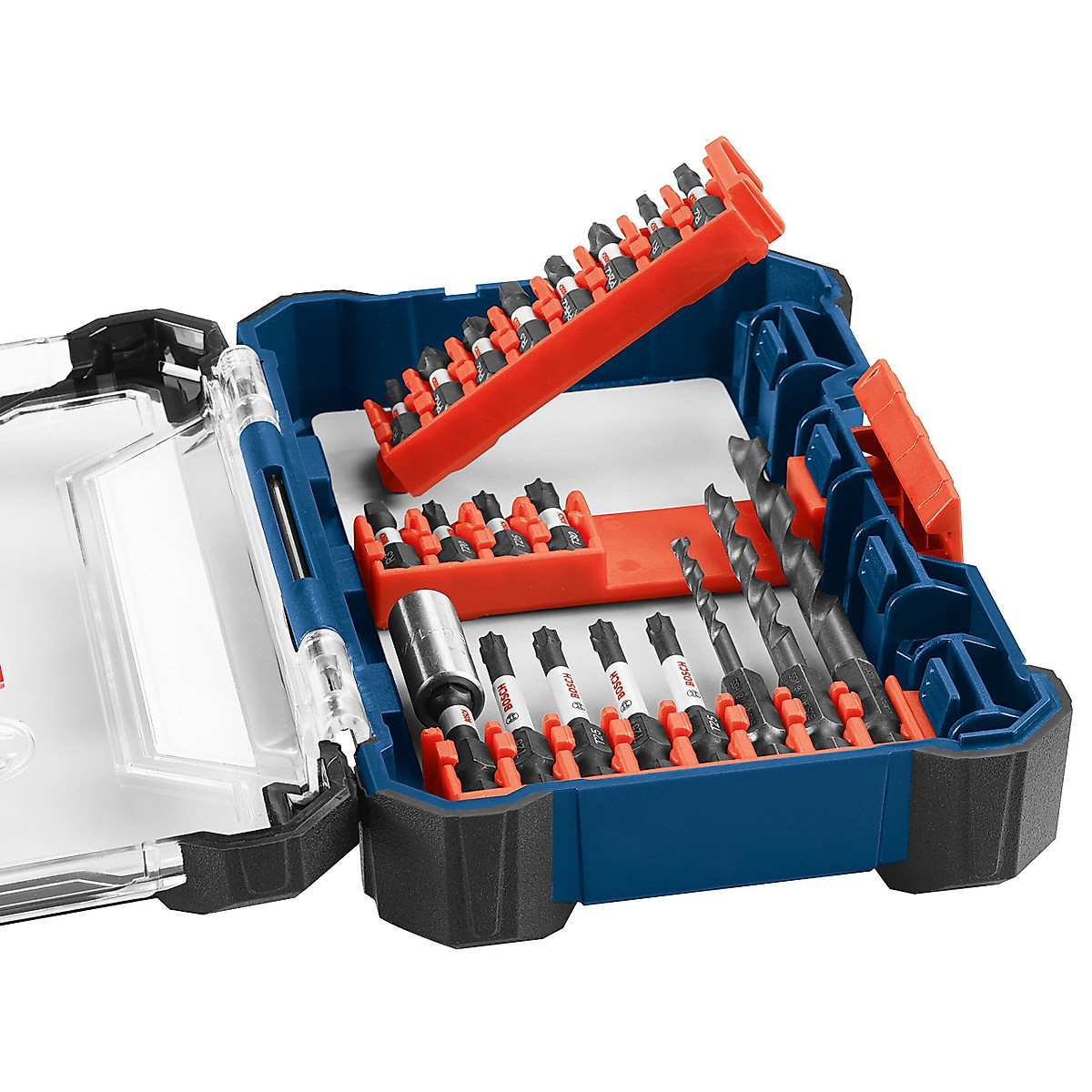 BOSCH DDMS20 20-Piece Assorted Impact Tough Drill Drive Custom Case System Set for Drilling and Driving Applications