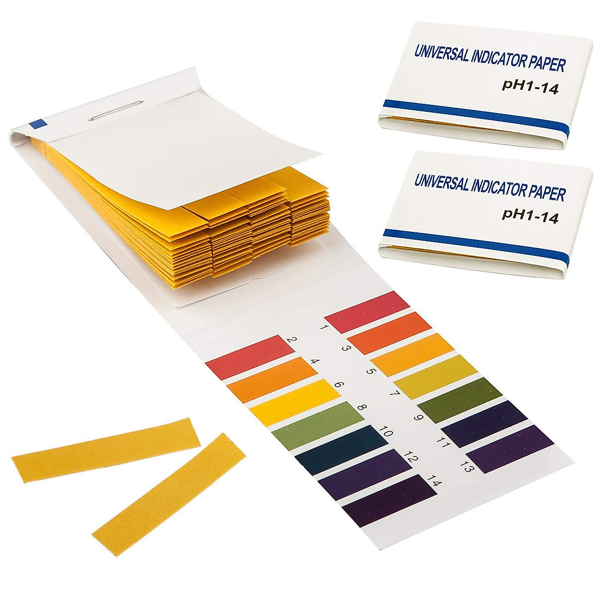 pizarra 2 Set 160 Strips 1-14 PH Litmus Paper Ph Strips Water Cosmetics Soil PH Paper Strips with Control Card