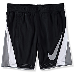 Nike Boys Dri-FIT Colorblock Athletic Shorts (Smoke Grey, 4)