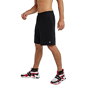 Champion, Lightweight Lounge, Casual Jersey Knit Men's, Weekend Shorts (Reg. or Big, Black C Patch Logo, X-Large Tall