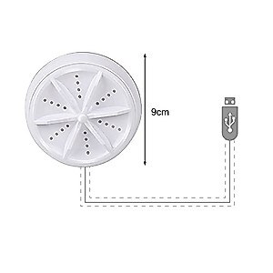 ODOORACT Ultrasonic Turbine Washing Machine - Portable Mini Ultrasonic Turbine Washing Machine with USB powered, Suitable for Apartment, Dormitory, RV, Shoes Washer (2 in 1)