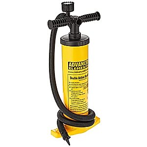 Advanced Elements Double Action Pump with Pressure Guage, Yellow, One Size With Canister, Hose, Gauge, Attachments