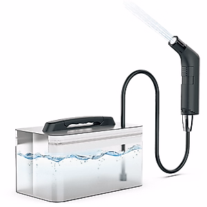 Electric Rechargeable Handheld Personal Travel Bidet Sprayer for Toilet,Bathroom and Outdoor Hiking，Sprayer Muslim Shower Spray Clean with 2.3Liters Water Storage (Black 2.3Liters)