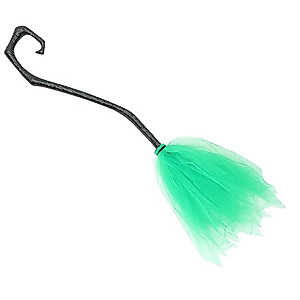 CIYODO Halloween Broom Decoration Root Witch Broom Wizard Brooms Prop Halloween Dress up Broom Cosplay Witch Riding Brooms Witch Altar Broom Witch Party Decor Mesh