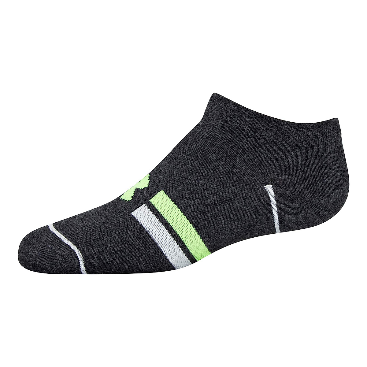 Under Armour Youth Essential Lite No Show Socks, 6-Pairs , X-Ray Yellow/Assorted , Small