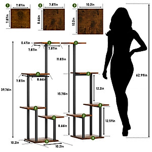 Plant Stand Indoor with Grow Light - 2 Pack Metal Plant Shelf for Indoor Plants Multiple, 5 Tiered Corner Plant Stand Shelves, Plant Rack Display Flower Holder for Living Room Patio Balcony Décor