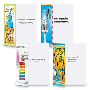 Current Mega Birthday Greeting Cards Value Pack – Set of 40 (20 Designs), Large 5 x 7 inches, Envelopes Included