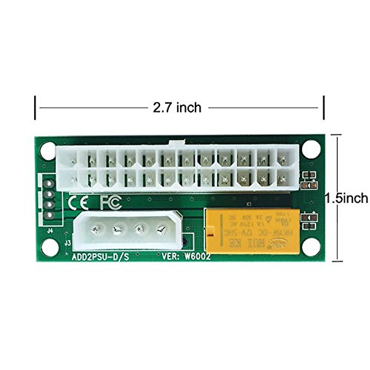 BAY Direct 2-Pack Add2PSU Multiple Power Supply Adapter (ATX 24Pin to Molex 4Pin) and Daisy Chain Connector-Ethereum Mining ETH Rig Dual Power Supply Connector