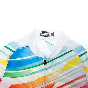 JPOJPO Women's Cycling Jersey Long Sleeve Bike Shirts Tops Lycal Cuff Reflective XL Colorful