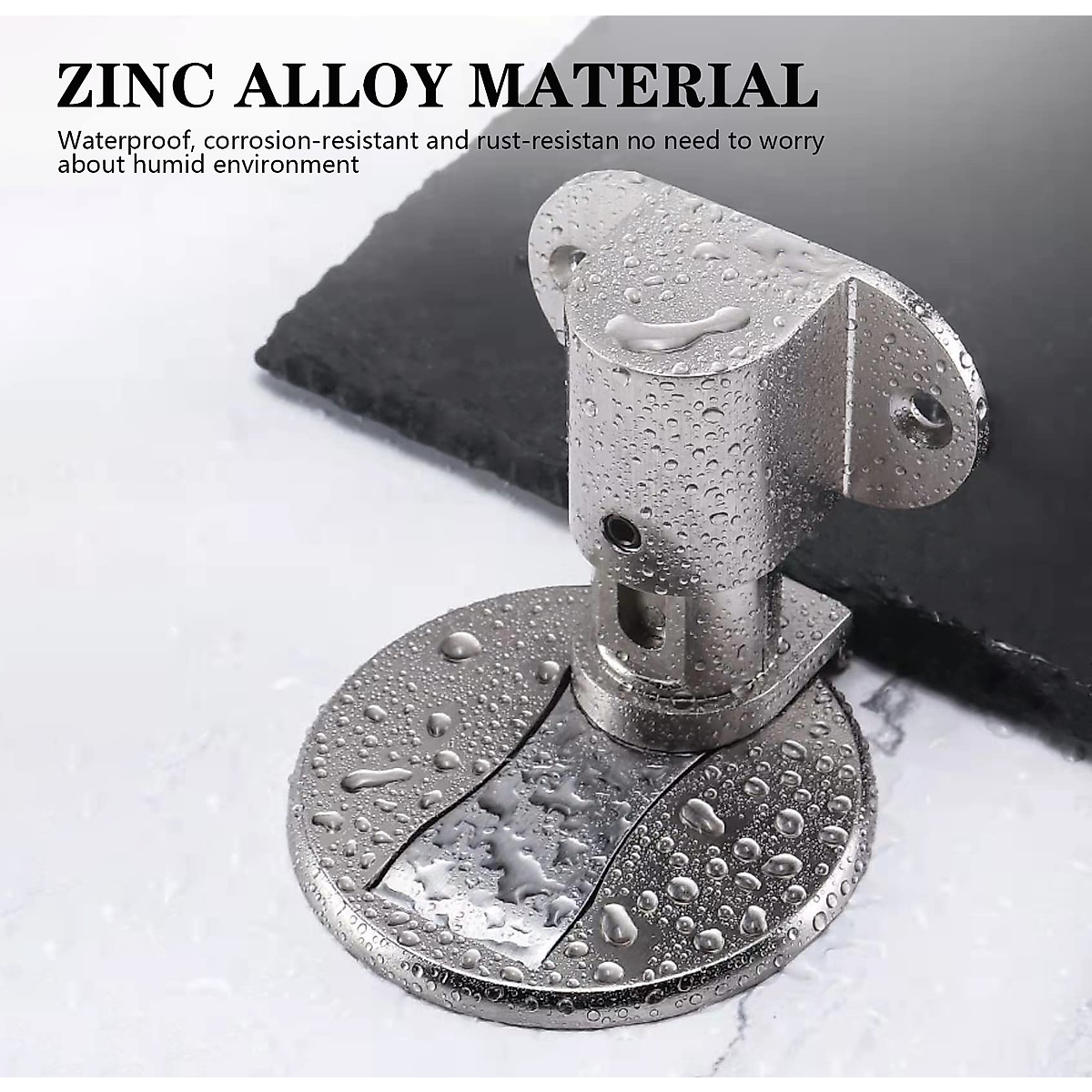 Magnetic Door Stop,CAUDEER,Magnetic Door stoppers for Bottom of doorr,2sets Adhesive No Drilling,Protect The Door from Collision When Opened (Silver -2)