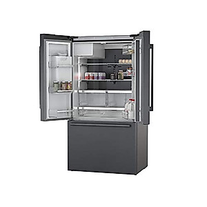 BOSCH 500 Series 36" Black Stainless Steel Counter-Depth 3-Door Refrigerator - B36CD50SNB