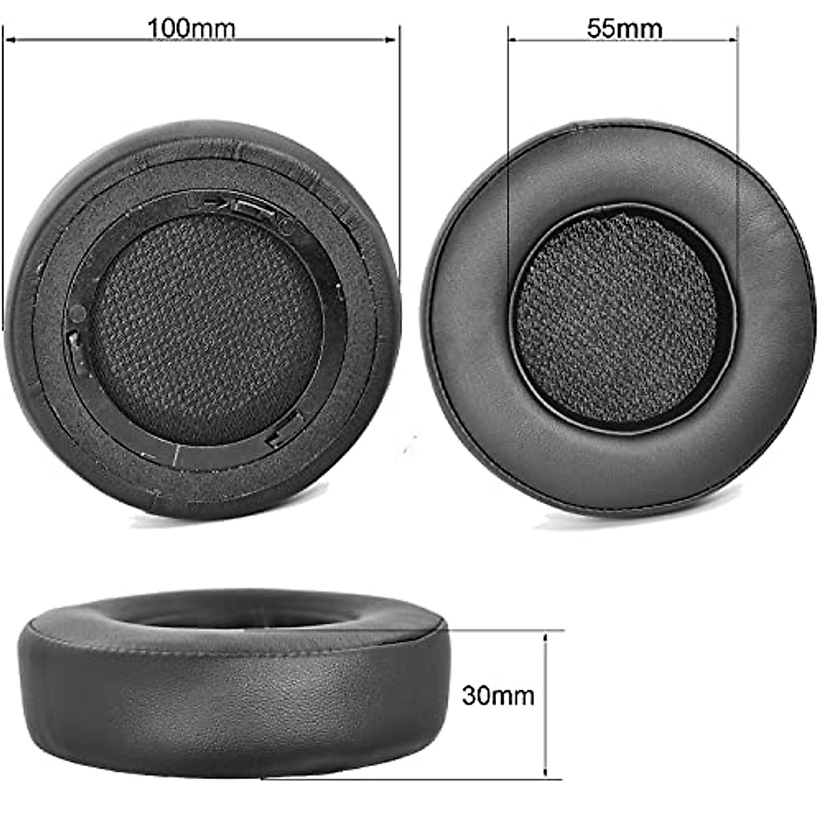 Virtuoso XT Thicker Earpads - Replacement Ear Cushion Compatible with Corsair Virtuoso RGB Wireless SE Gaming, Softer Leather,High-Density Noise Cancelling Foam, Added Thickness (Black Thicker)