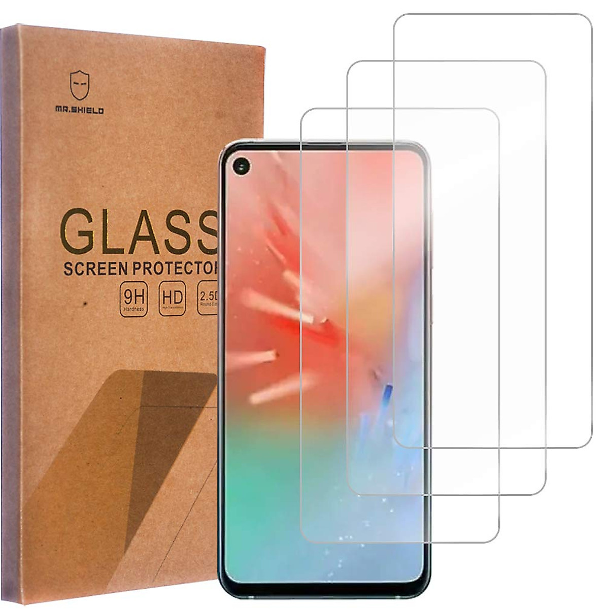 Mr.Shield [3-PACK] Designed For Samsung Galaxy A60 [Tempered Glass] Screen Protector [Japan Glass With 9H Hardness] with Lifetime Replacement