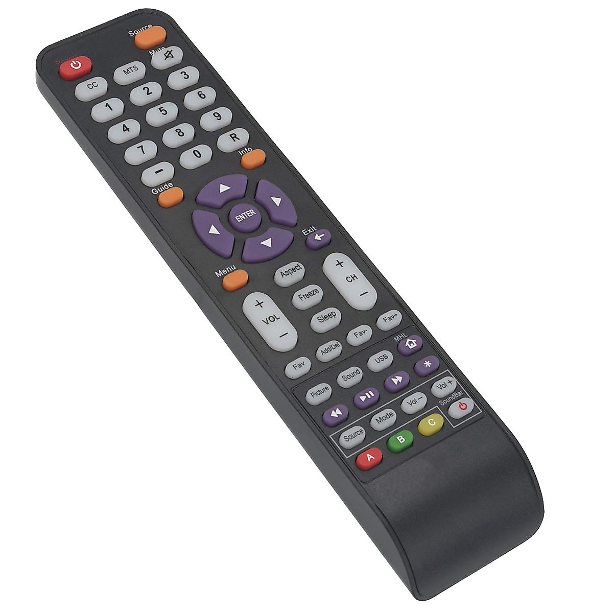 Replace Remote Control Applicable for Sceptre TV U658CV-UMC U500CV-UMK U508CV-UMK U650CV-UMC U658CV-UMR X505BV-FMQRR U550CV-UM08R U650CV-UMR U508CV-UMKR U550CV-UMR U550CV-UMAC U650CV-UMS U415CV-UMS